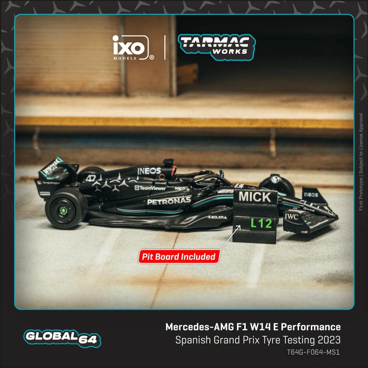 Tarmac Works 1:64 Mercedes-AMG F1 W14 E Performance Spanish Grand Prix ...